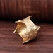 Handmade Brass Crown Ring: Minimalist Gold Wedding Jewelry - Etsy