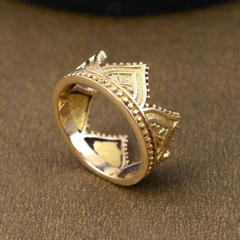 Gold Crown Ring - Etsy