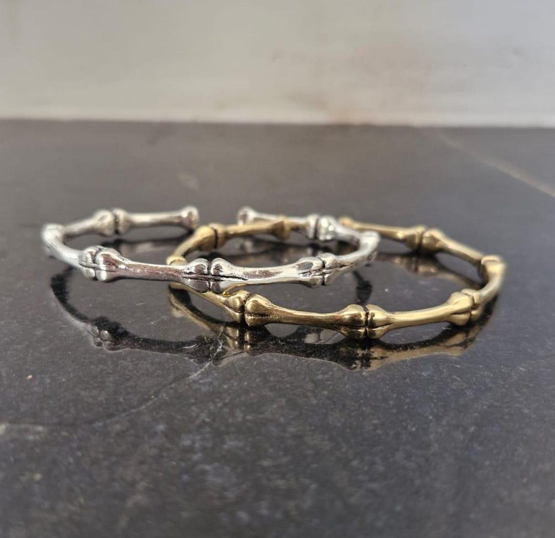 Bone Mens Bracelet, Unisex Bone Bracelet Cuff, Bone Bangle Bracelets - Etsy
