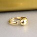 Gold Bold Dome Open Ring: Chunky Wrap Ring for Women - Etsy