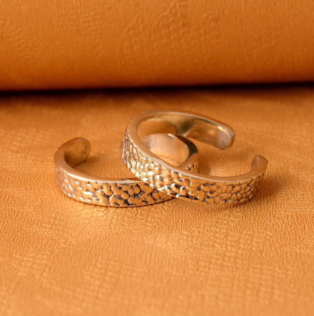 Gold Hammered Toe Ring, Adjustable Toe Ring, Toe Rings, Rose Gold Toe ...