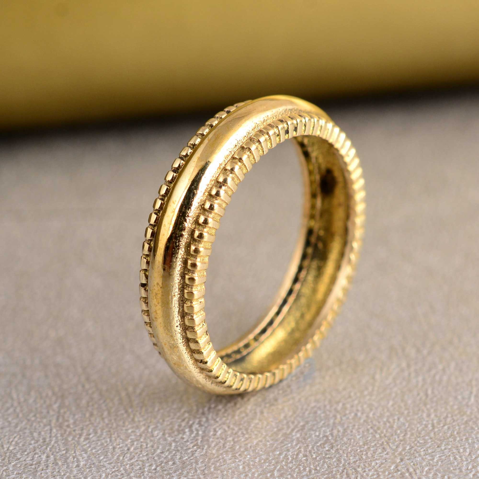 Thick Gold Band Ring: Minimalist Statement Jewelry - Etsy