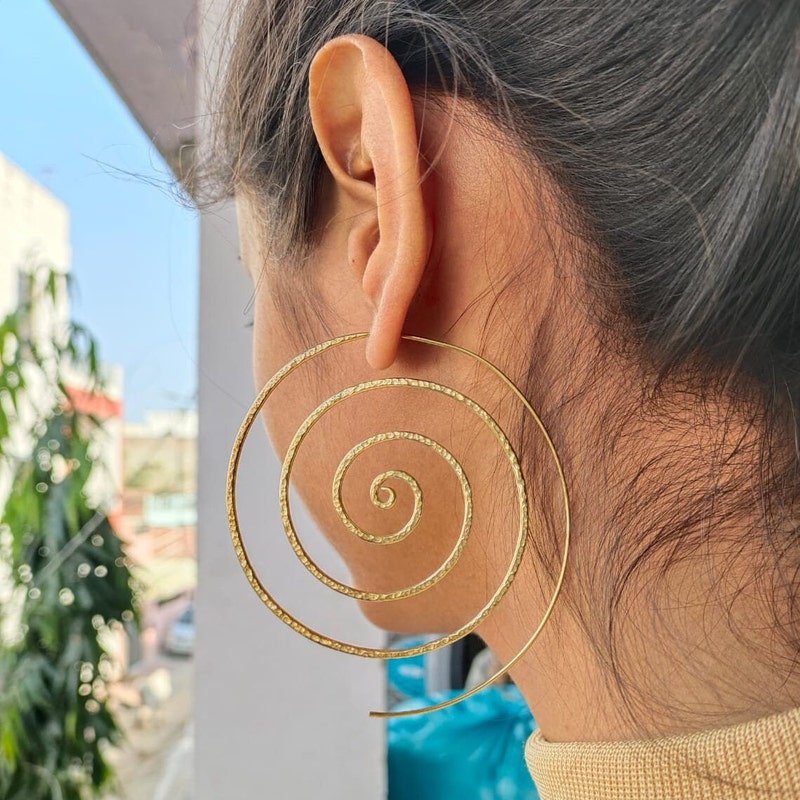 Spiral Earrings - Etsy