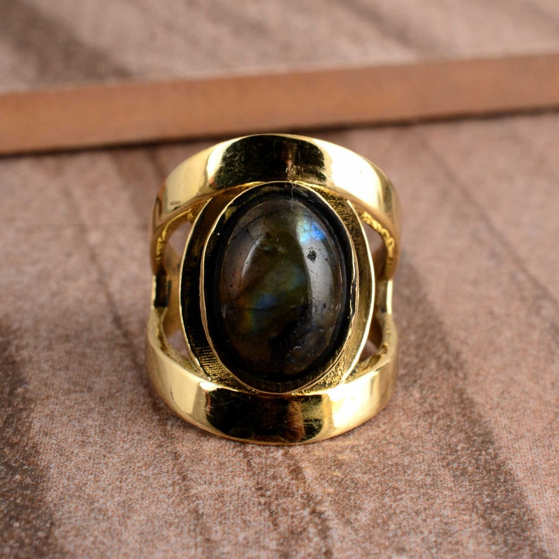 Labradorite Ring - Etsy