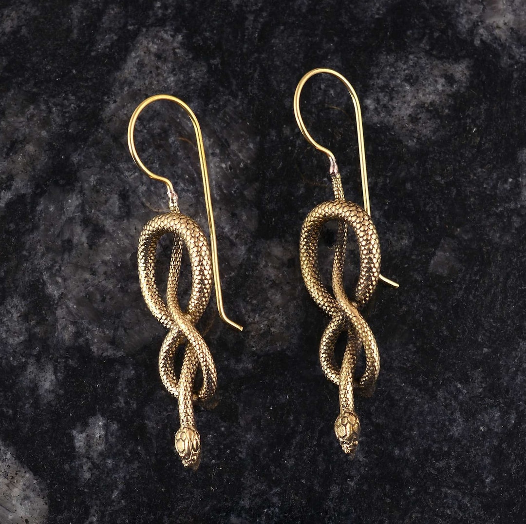Snake Earrings, Snake Earrings for Women, Gothic Earrings, Serpent ...