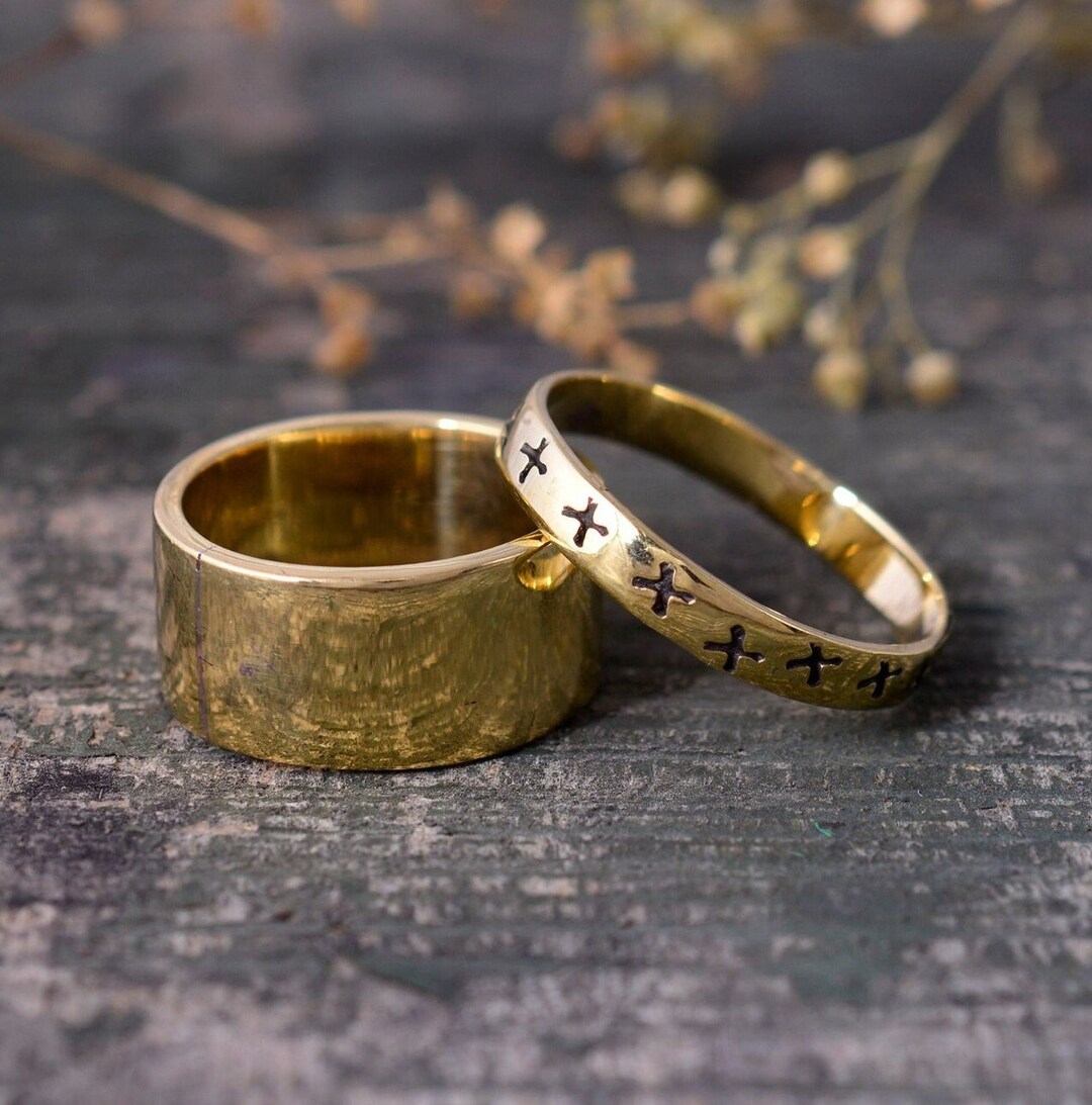 Cigar Band, Minimalist Ring, Brass Cigar Ring, Statement Ring, Thick ...