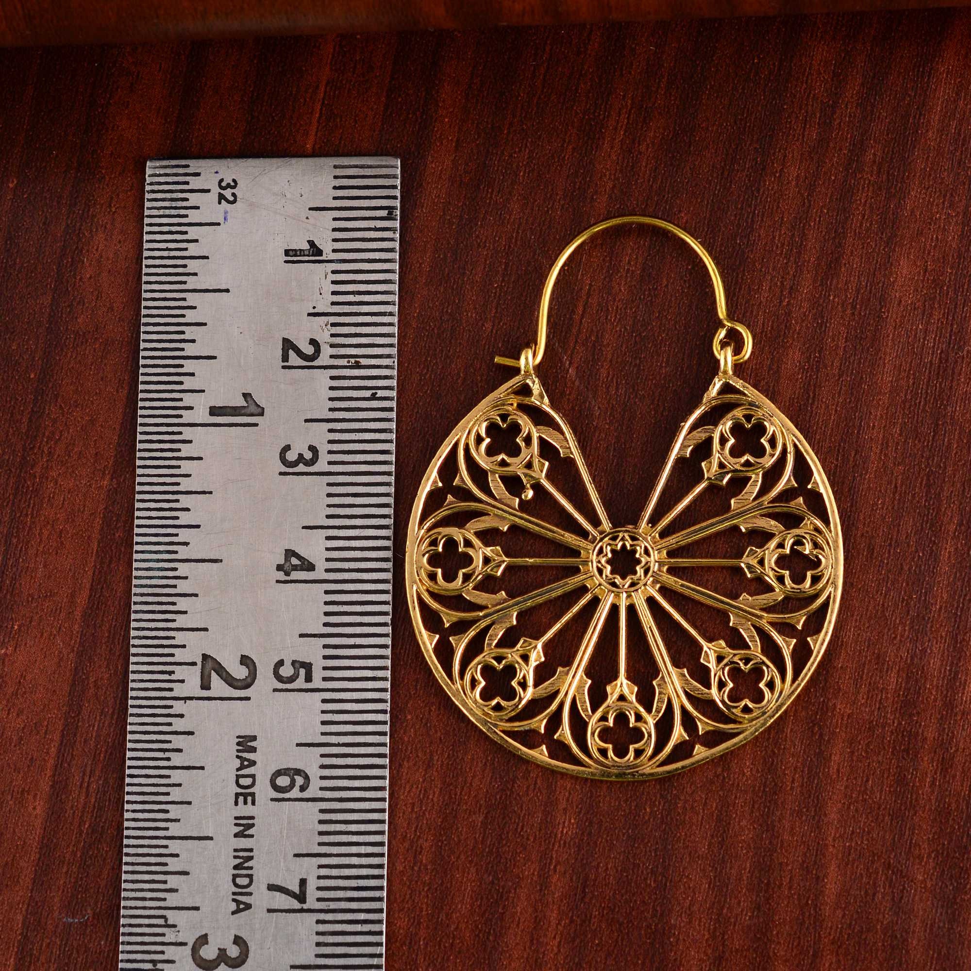 Boho Mandala Hoop Earrings Mandala Earrings Tribal Earrings - Etsy