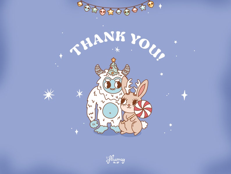 Cute Cryptid Christmas Clipart Bundle, Groovy Retro Characters, Chibi ...