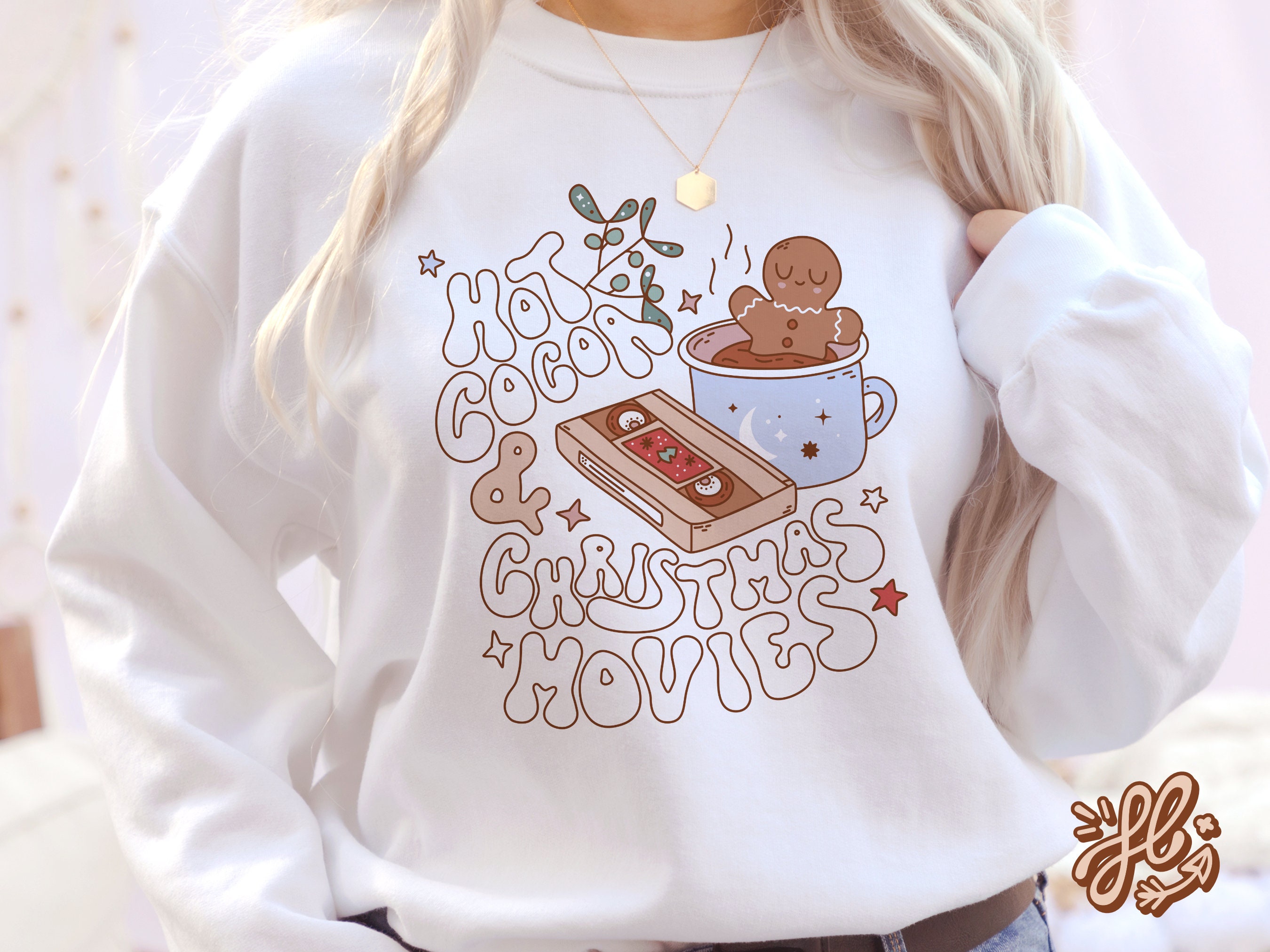Retro Christmas Movies & Cocoa PNG SVG: Gingerbread Man Clipart - Etsy
