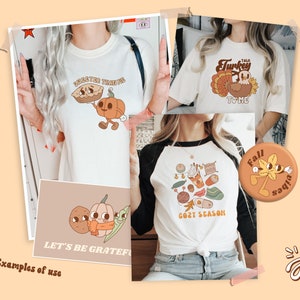 Groovy Retro Thanksgiving Day Clipart Bundle, Groovy Retro Fall ...