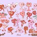 Retro Valentine's Day Clipart Bundle: Groovy Romantic Characters (PNG ...