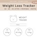 365 Day Weight Tracker Printable, Weight Loss Journal, Daily Weight ...