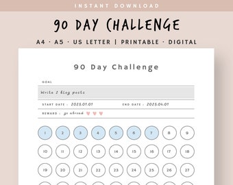 90 days challenge chart