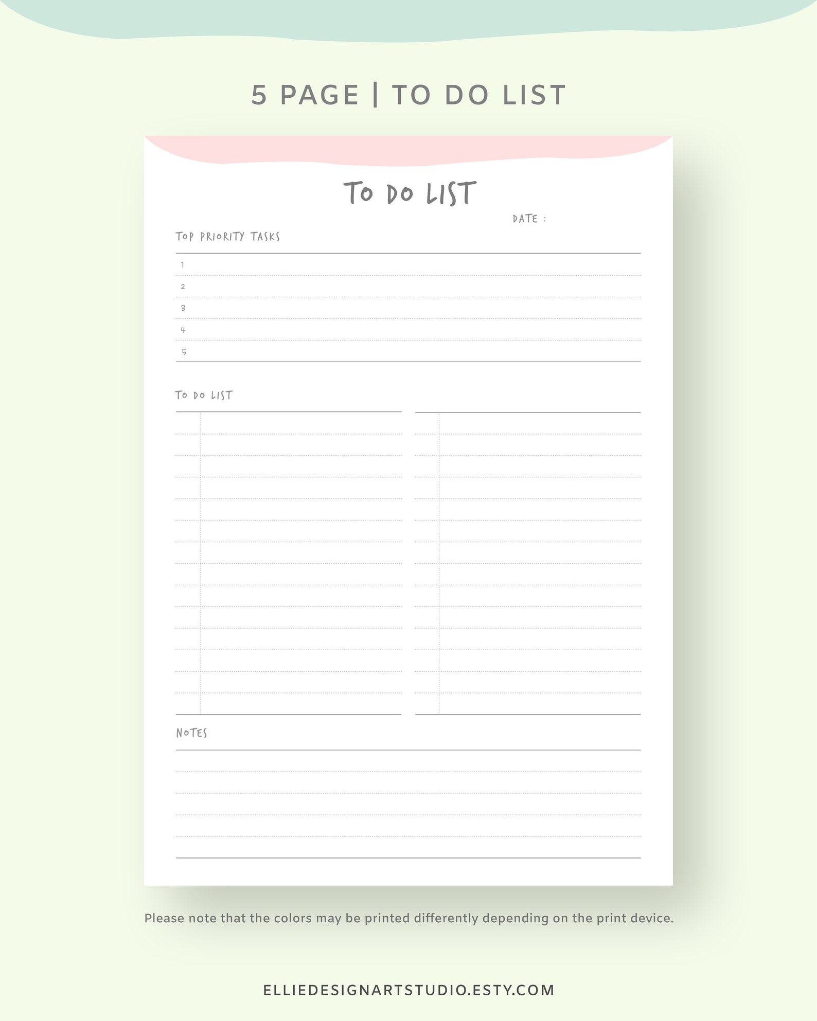 To Do Lists Set | to Do List Planner Page | Printable to Do List ...