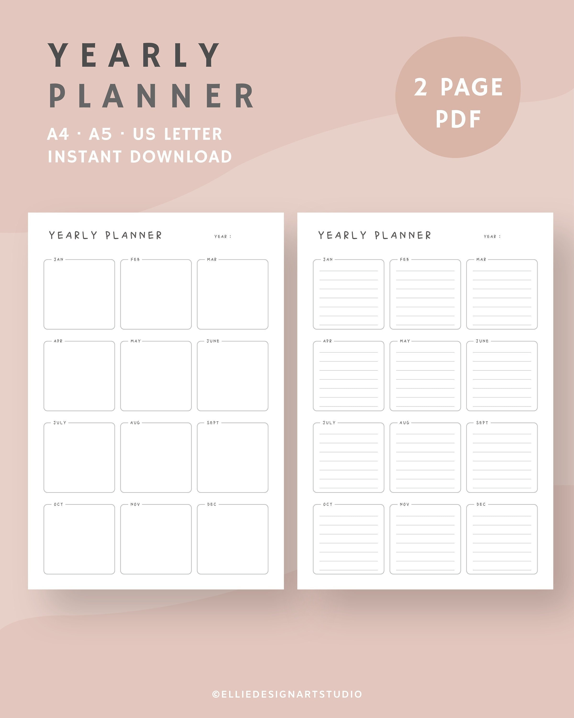 Yearly Goals Planner Printable Goal Planning Goal Setting - Etsy