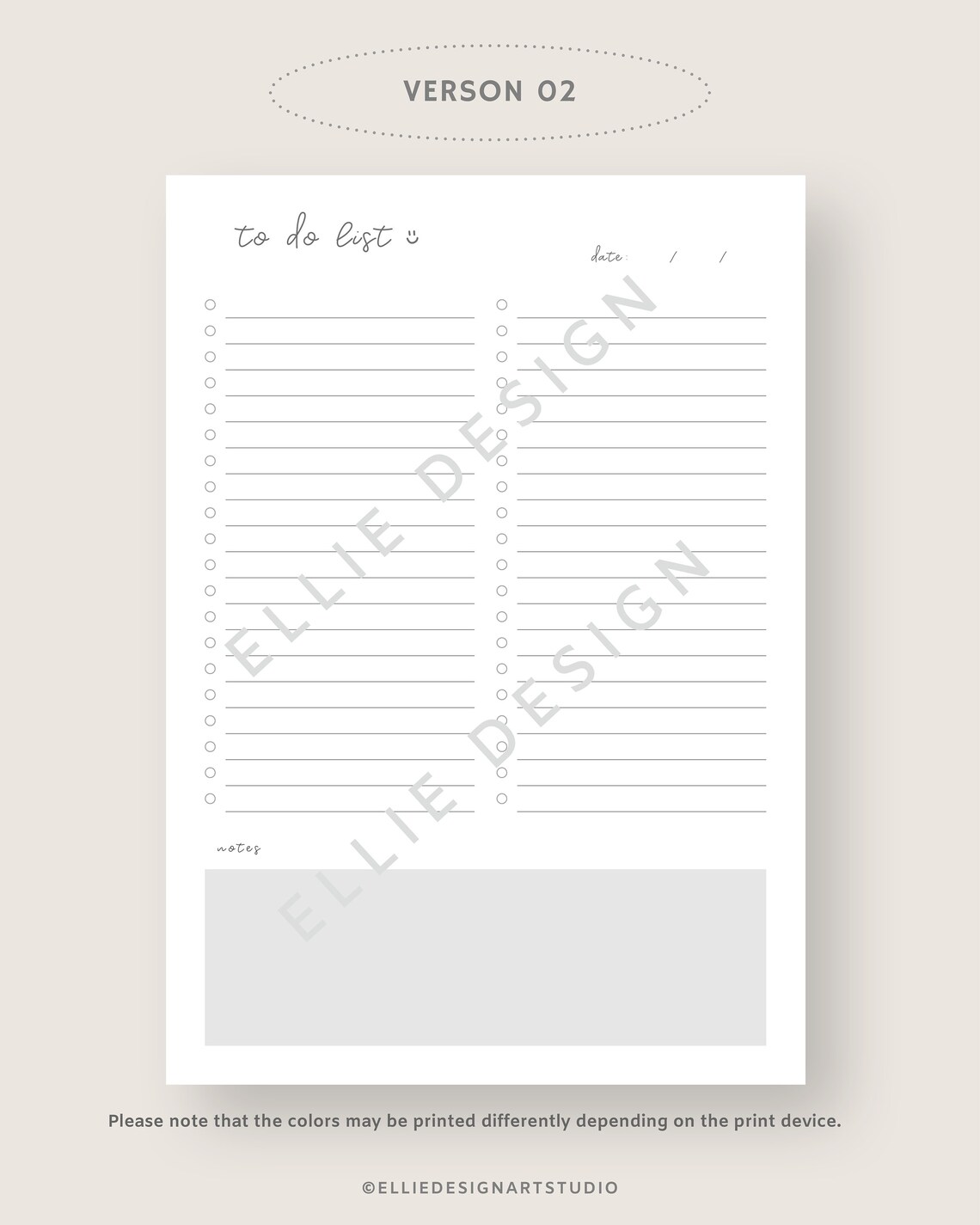 Simple to Do List Template Printable to Do List Digital iPad to Do List ...