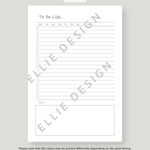 Daily to Do List Printable, Simple Tasks List Template, to Do List ...