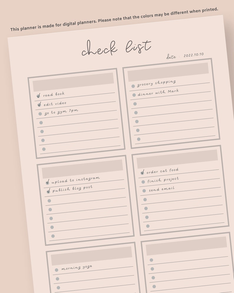 Digital Minimalist to Do List to Do List Printable iPad to - Etsy