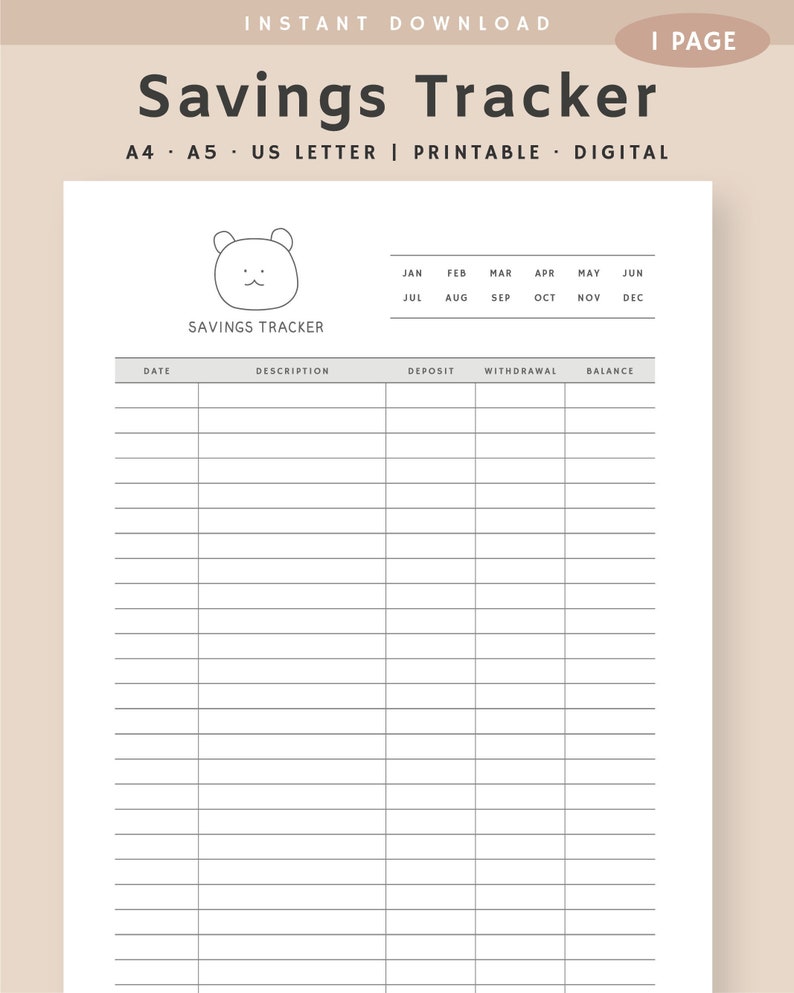 Spending Tracker Printable, Financial Planner, Expense Tracker, Budget ...