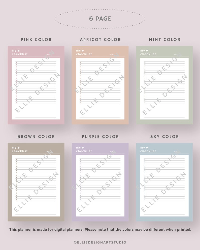 Digital Simple Tasks List Template Minimalist to Do List to Do Lists to ...