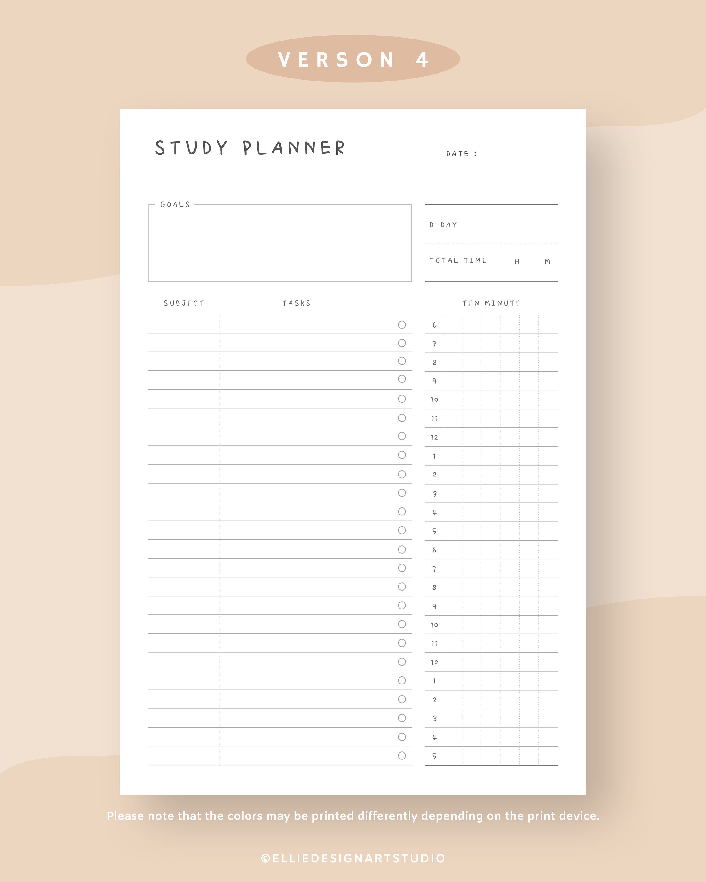 Student Planner Printable | College Planner | Digital Study Planner ...