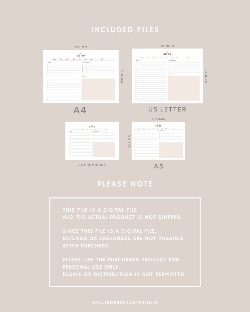 To Do Lists Printable | Horizontal to Do List Planner | to Do List ...