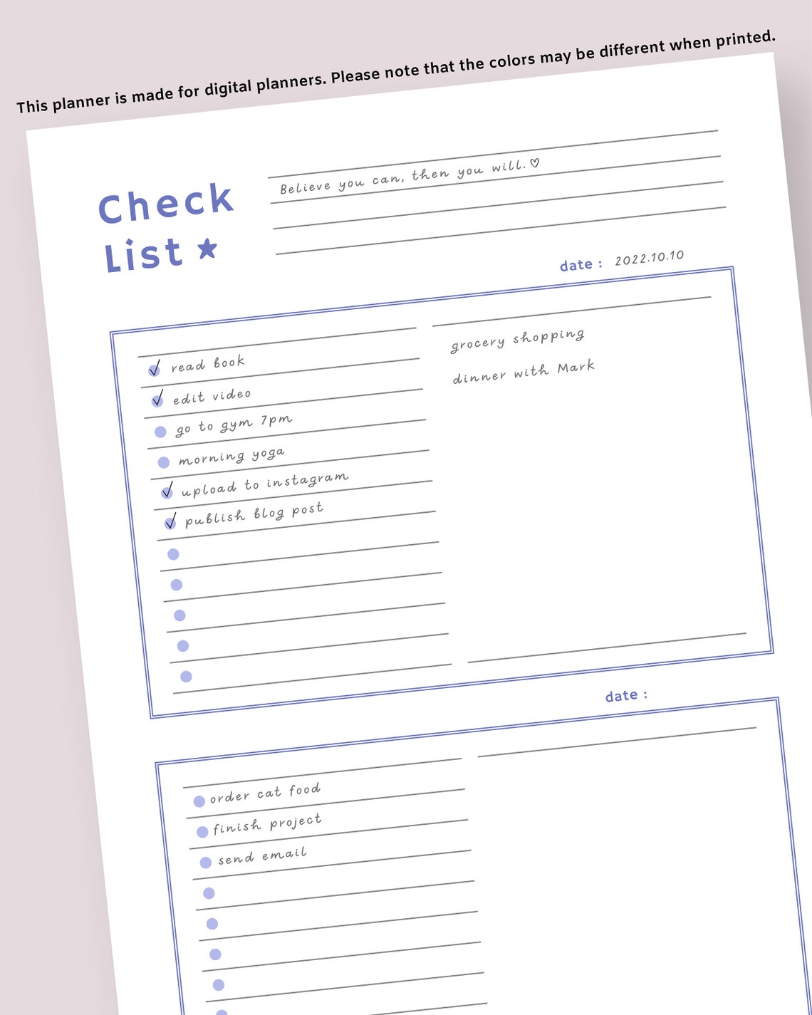 Digital Simple to Do List Template Minimalist to Do List - Etsy