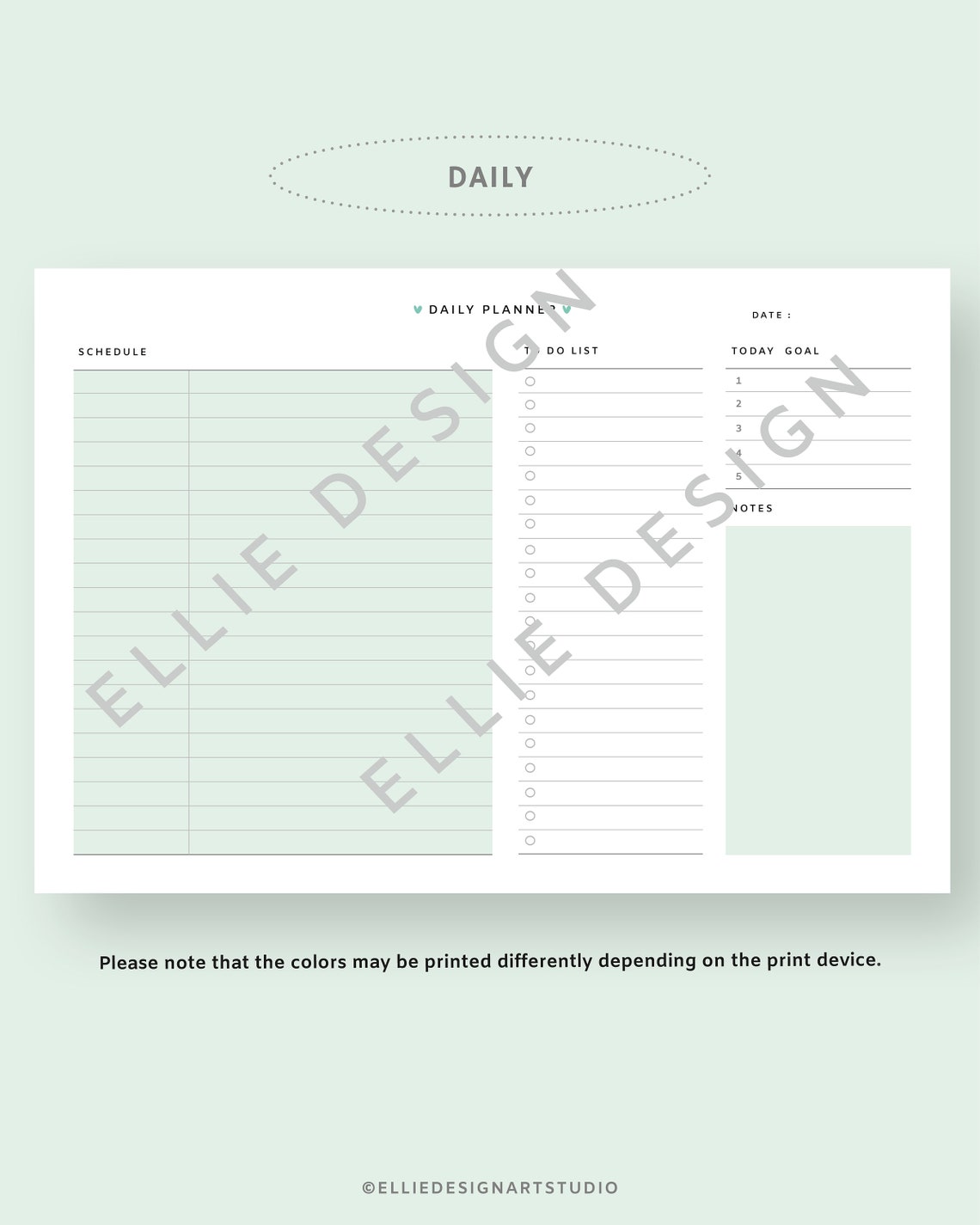 Landscape Planner Bundle Printable, Weekly Planner, Monthly Planner ...