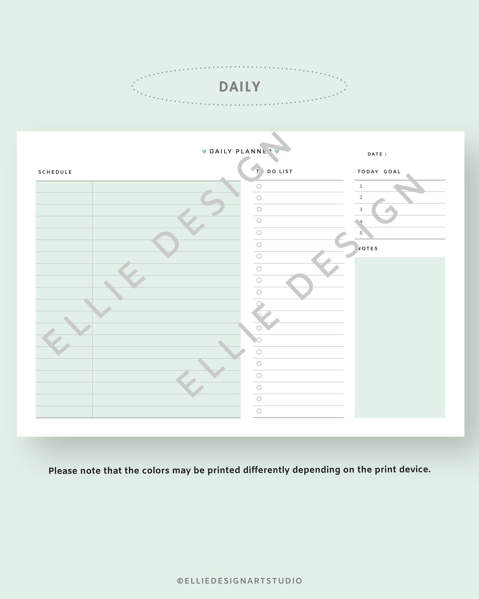Landscape Planner Bundle Printable, Weekly Planner, Monthly Planner ...