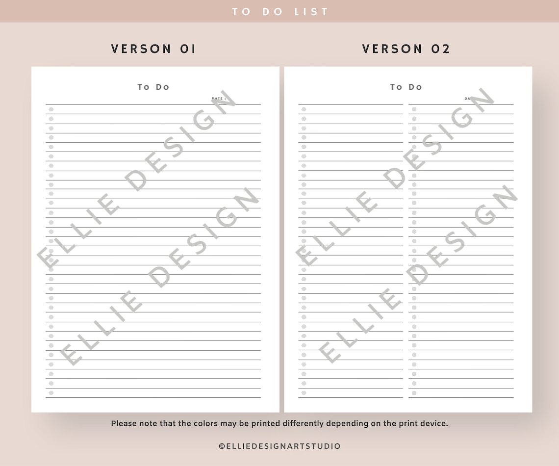 Simple Tasks List Template Printable Minimal to Do List to Do List ...