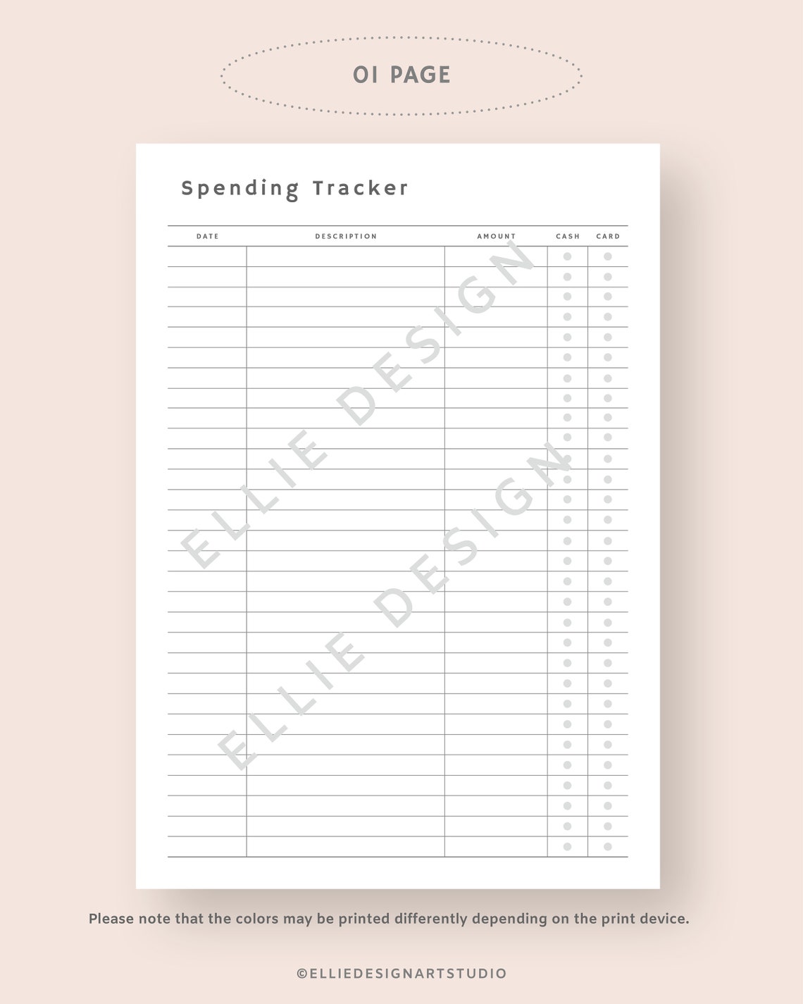 Spending Tracker Printable | Spending Log | Expense Tracker ...