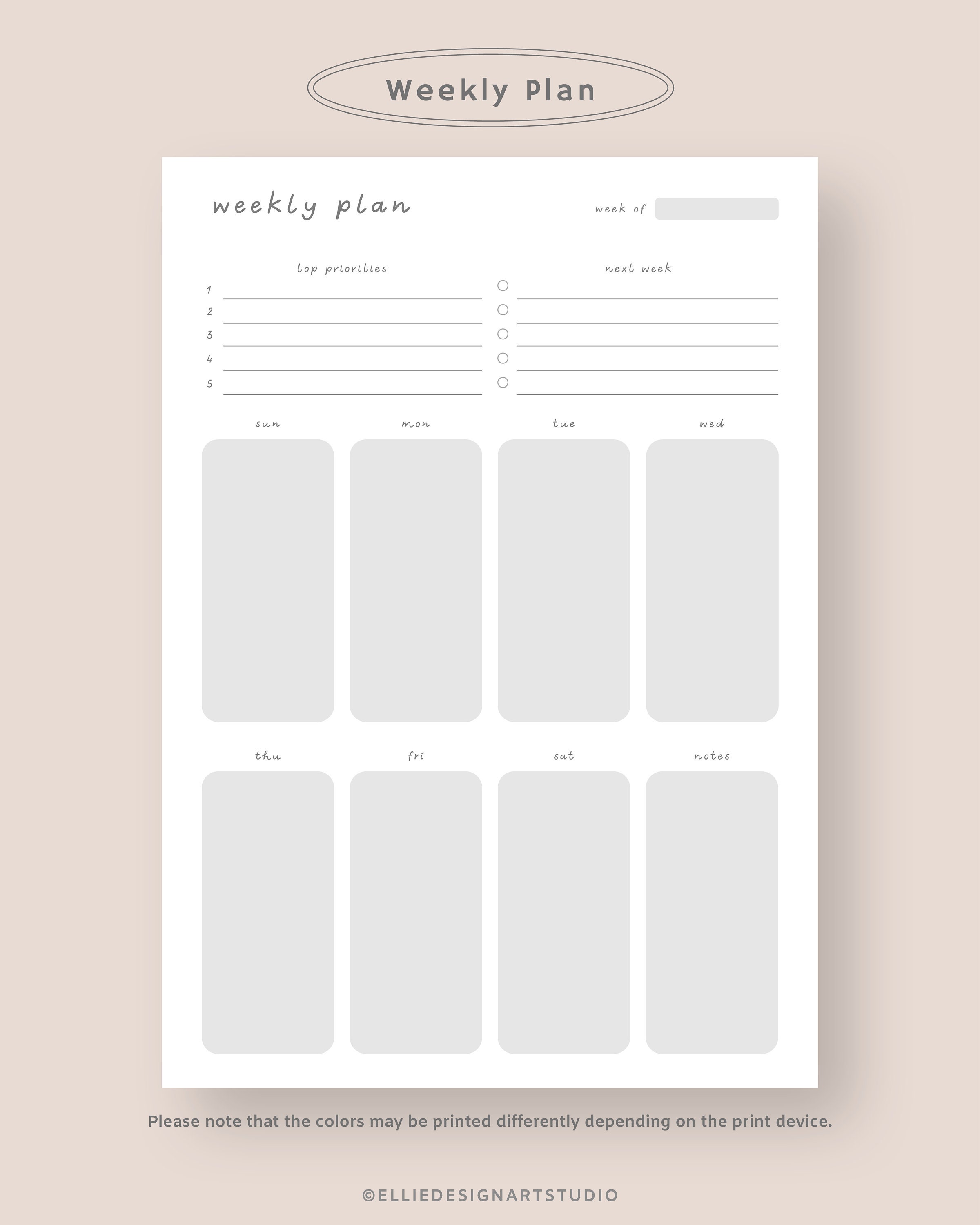 Editable Planner Bundle Weekly Planner, Monthly Planner, Daily Planner ...
