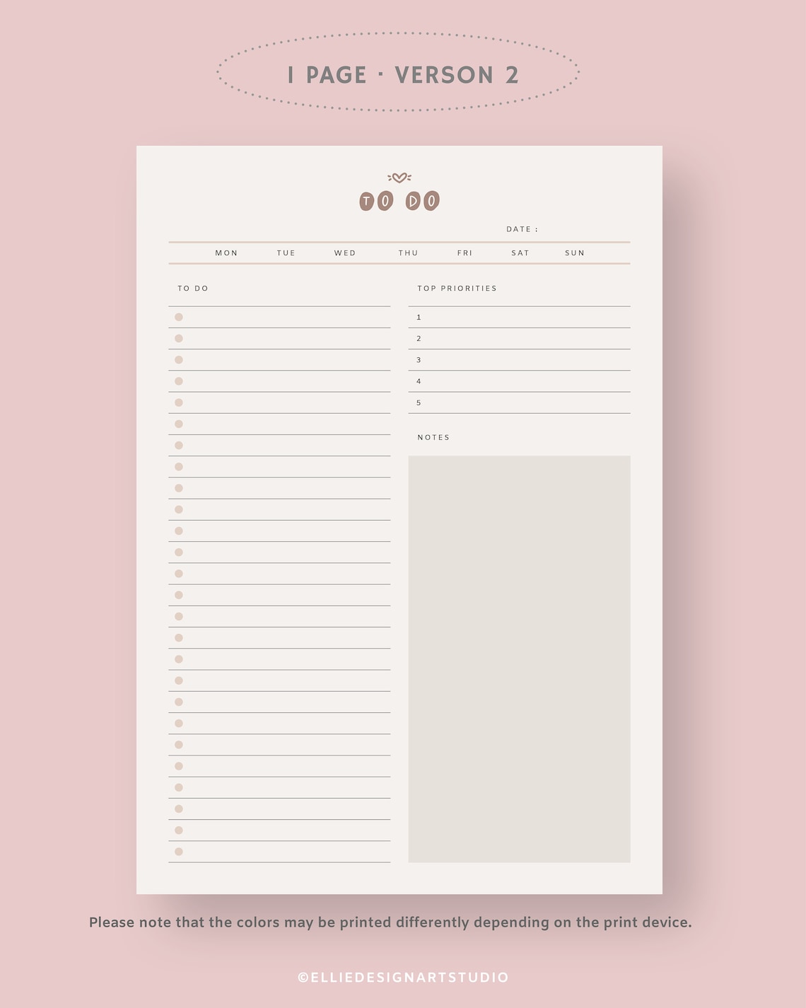 Minimalist to Do List Printable | to Do List Digital | iPad to Do List ...
