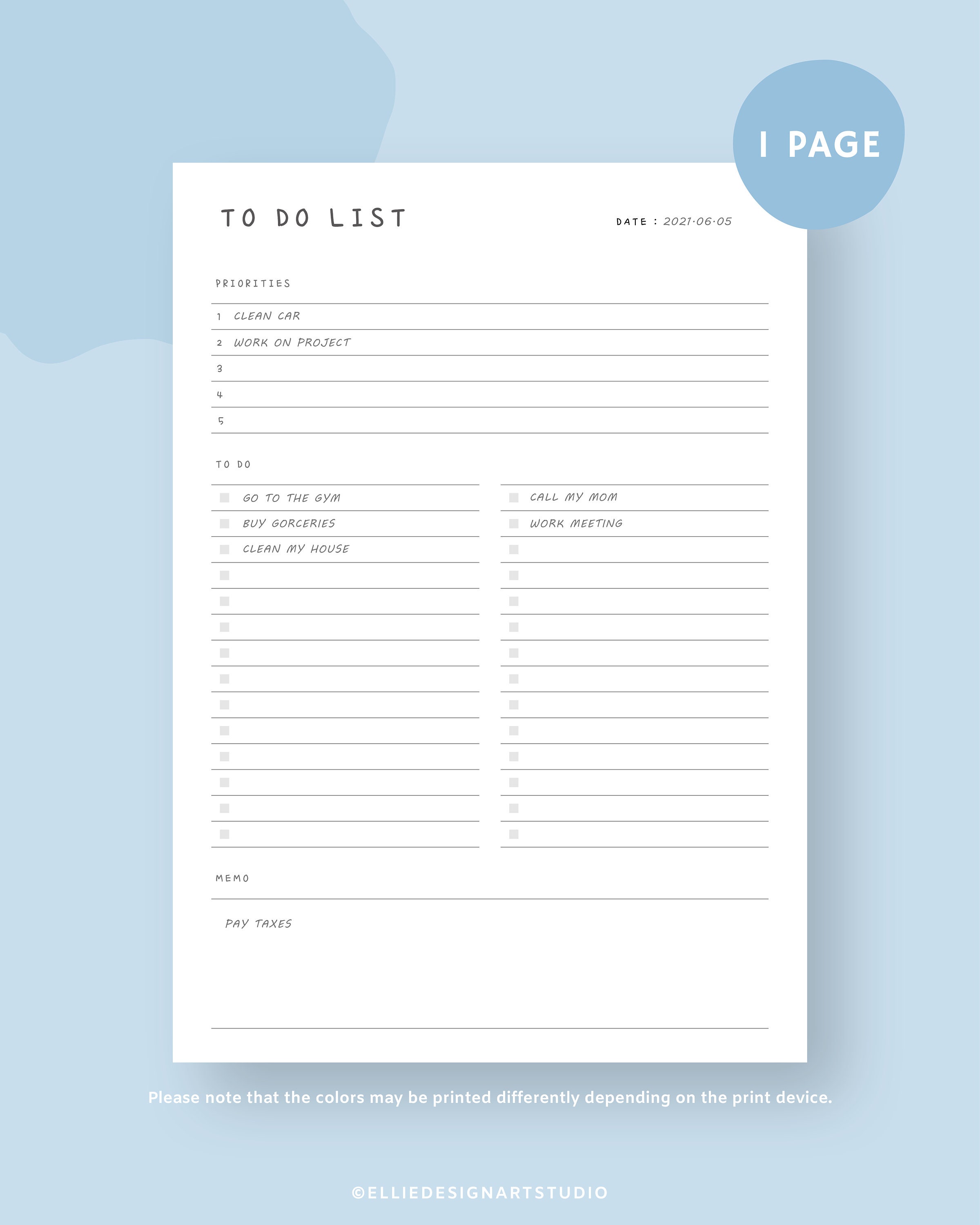 To Do Lists Kit | to Do List Planner Page | Printable to Do List Weekly ...