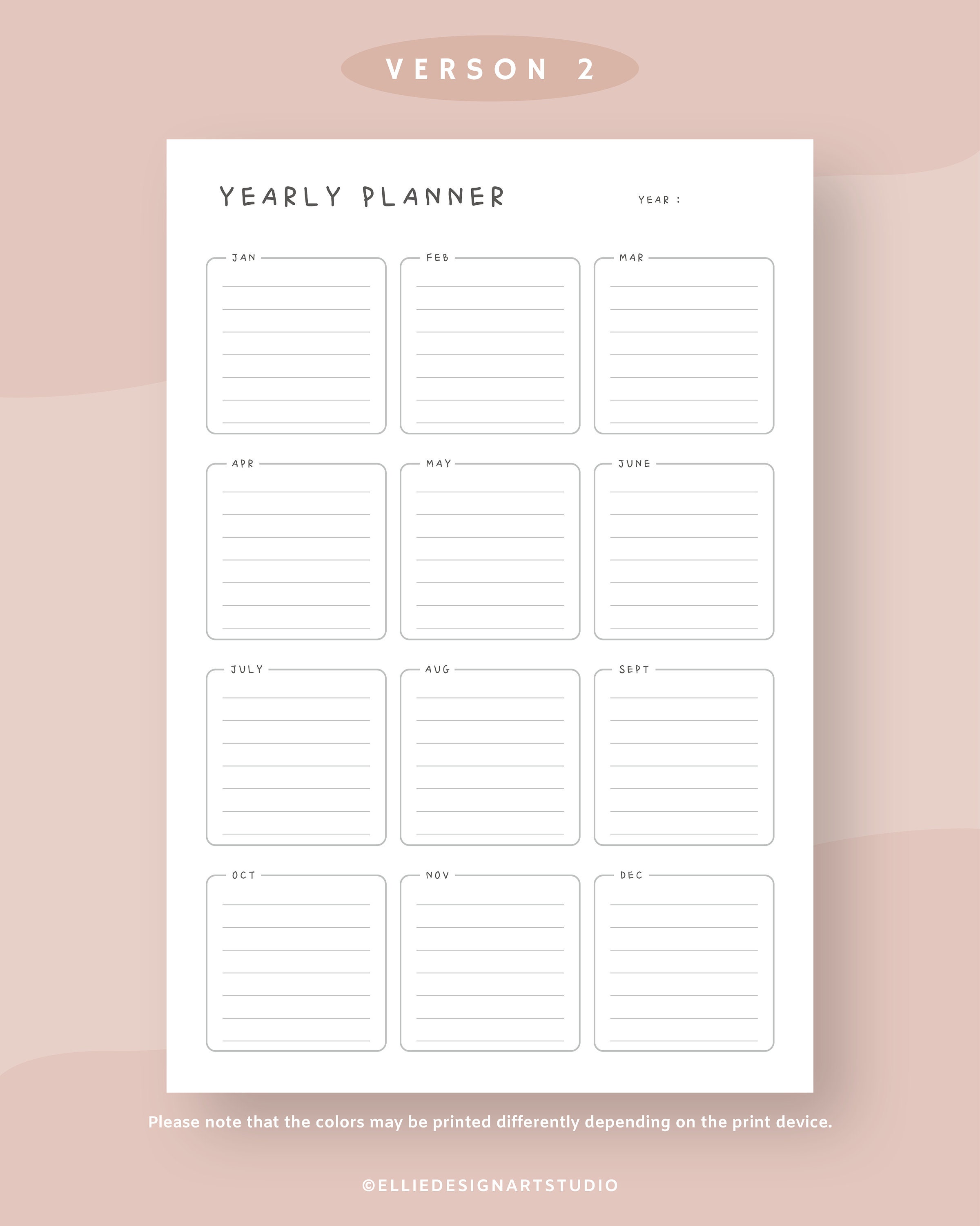 Yearly Goals Planner Printable Goal Planning Goal Setting Worksheet ...