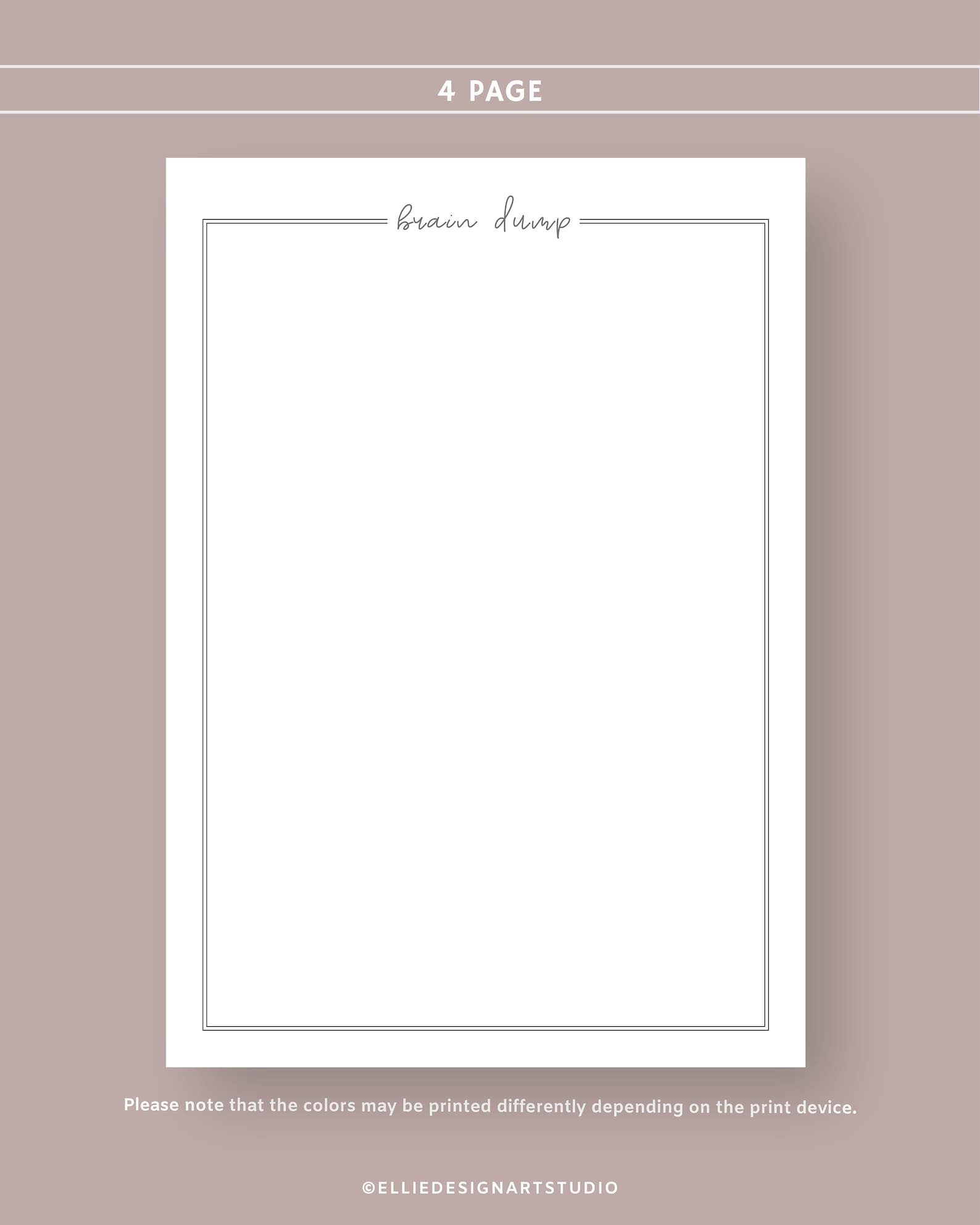 Brain Dump Bundle Printable | Brain Dump Template | Brain Dump Page ...