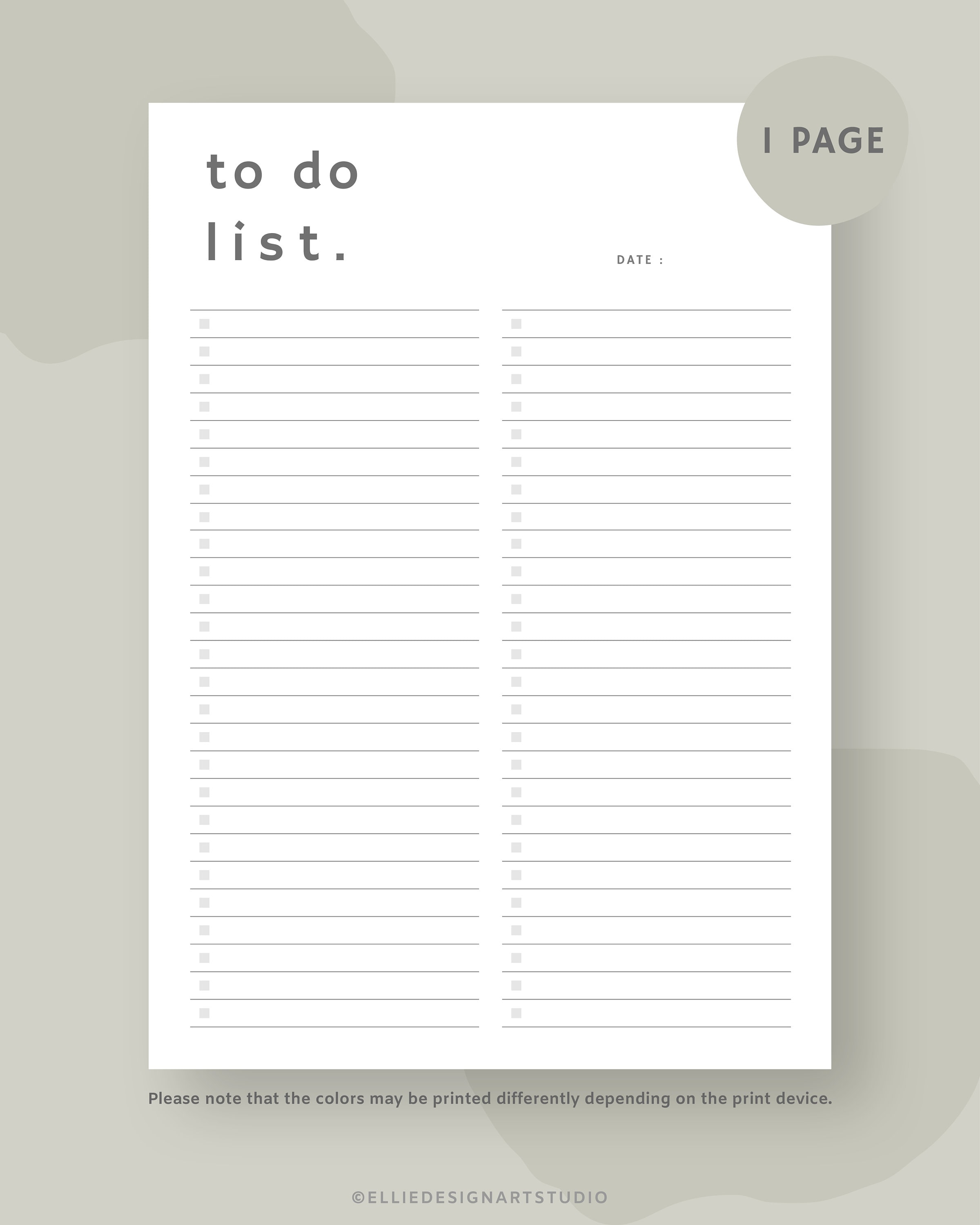 To Do Lists Printable | Simple to Do List Planner Page | to Do List ...