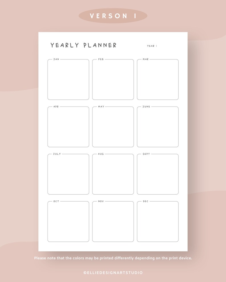 Yearly Goals Planner Printable Goal Planning Goal Setting Worksheet ...