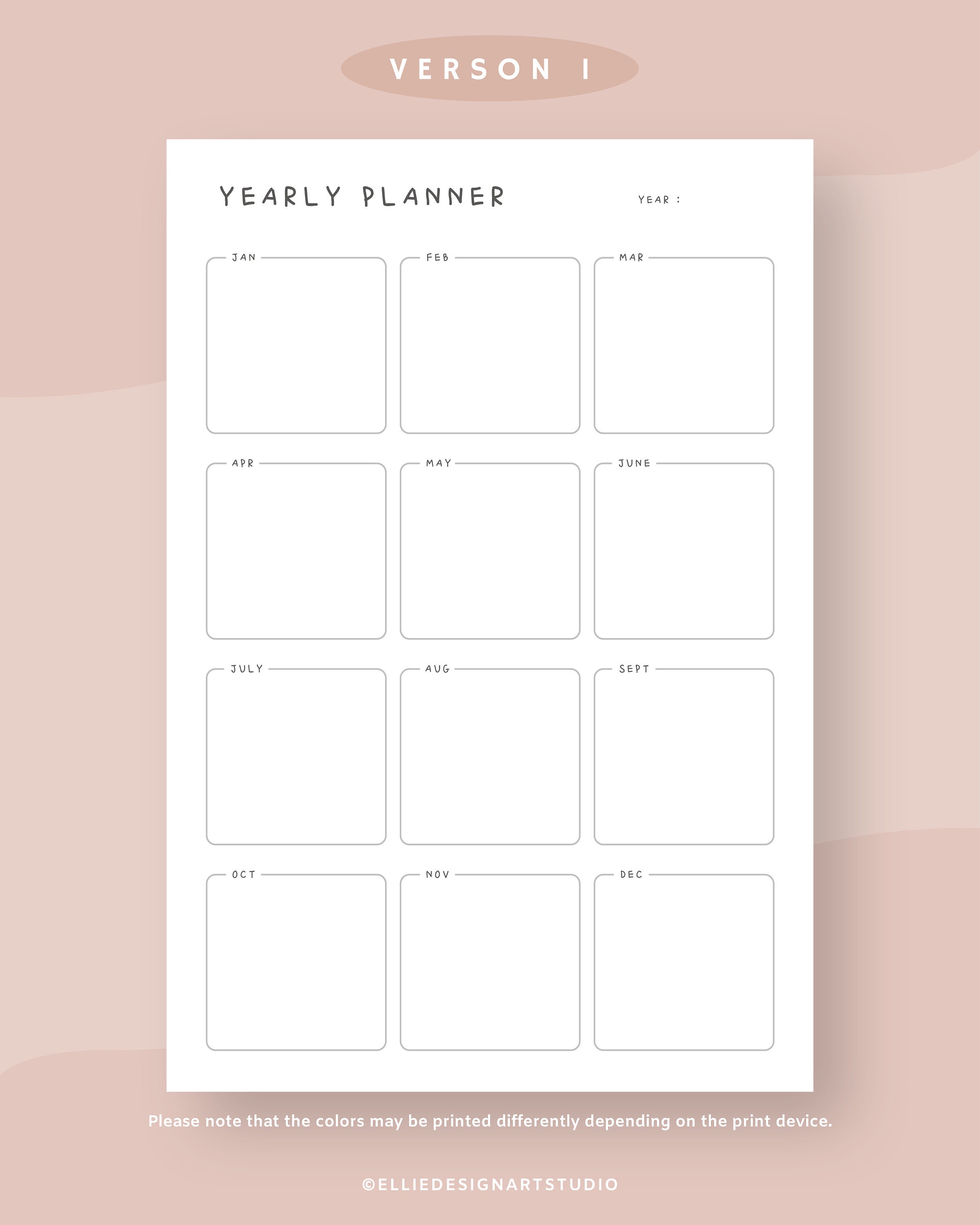 Yearly Goals Planner Printable Goal Planning Goal Setting Worksheet ...