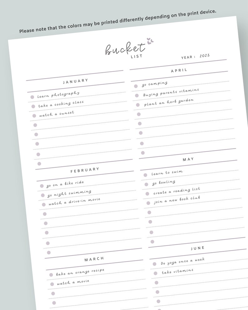 Digital Bucket List, iPad and Goodnotes, Bucket List Template, Life ...