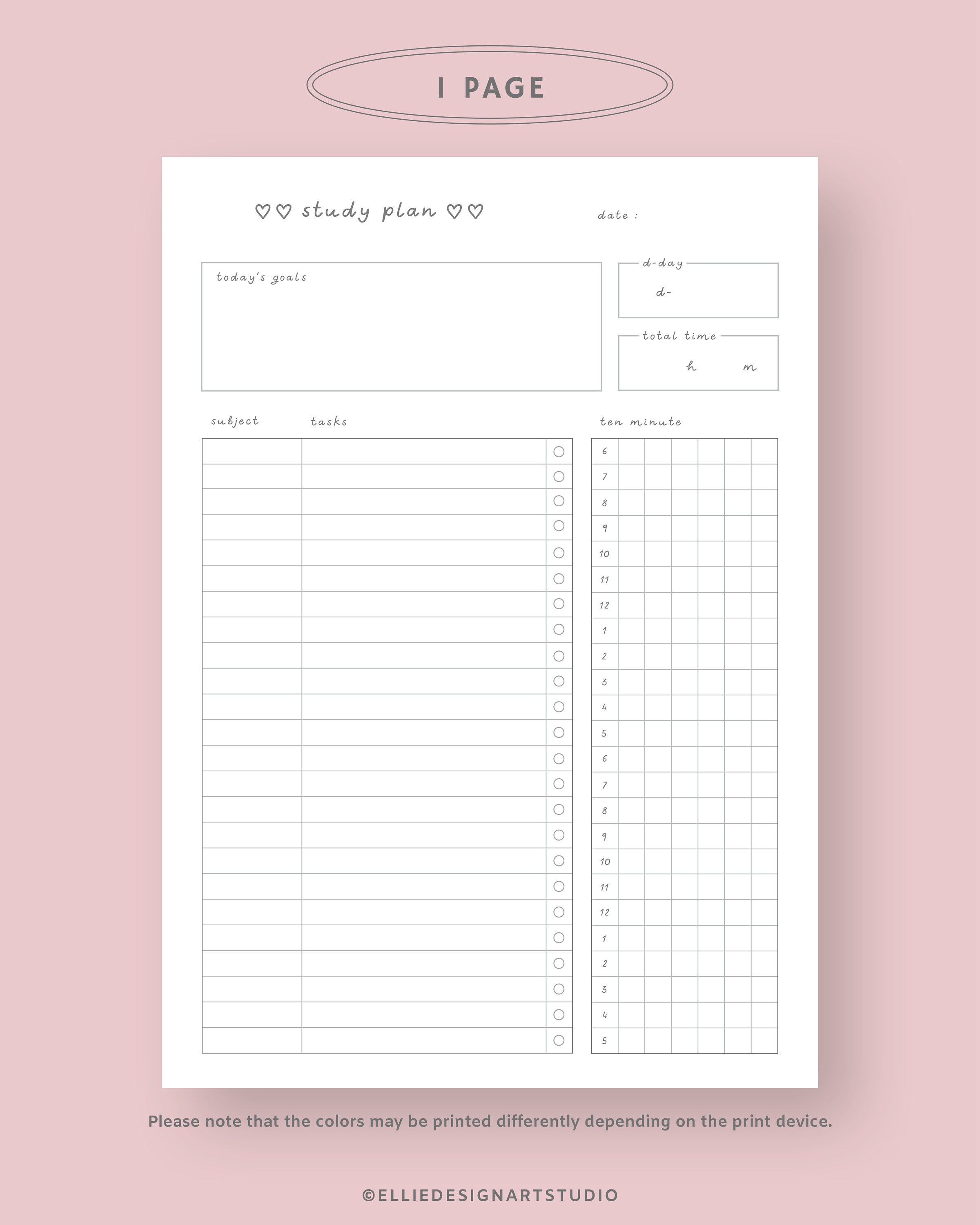 Editable Student Planner | Study Planner Printable | Digital Study ...
