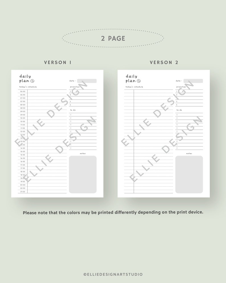 Editable Daily Planner Template | Daily Task List | Daily Planner ...