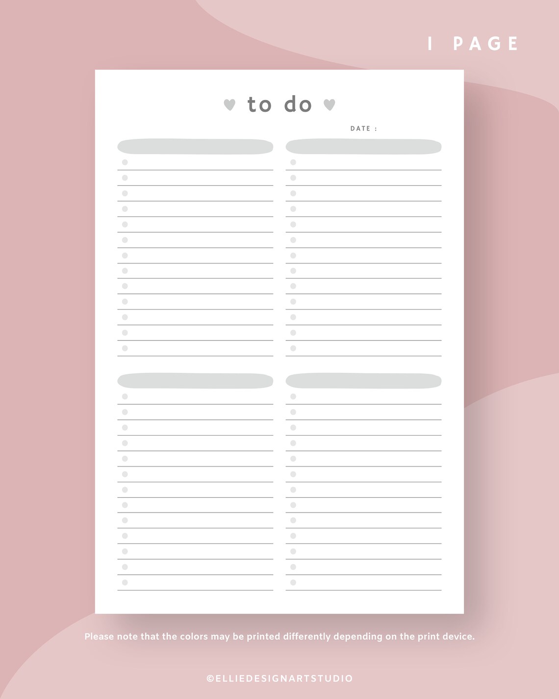 Blank to Do List Template | Blank Checklist Planner Printable | to Do ...