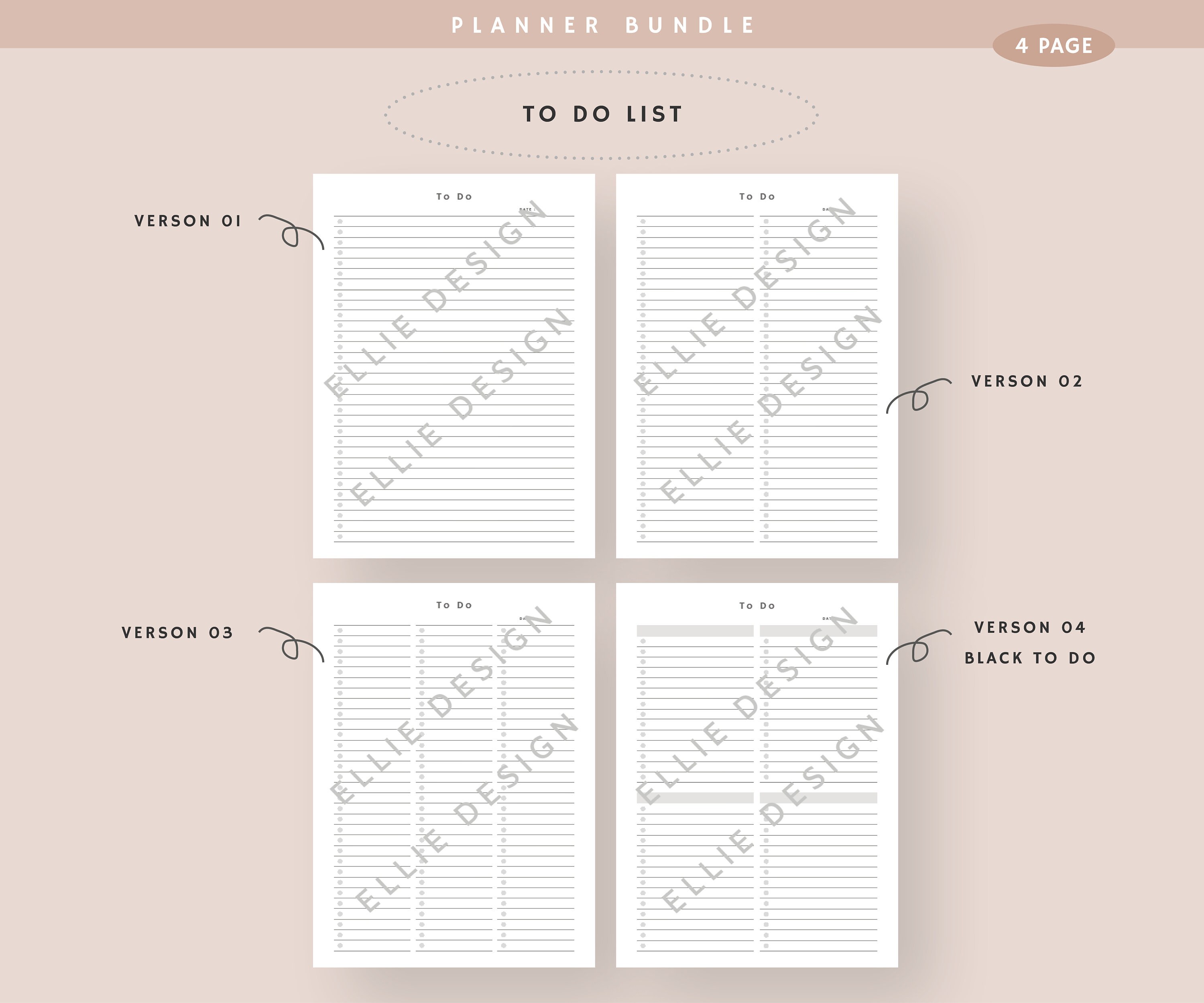 Planner Bundle Printable, Daily Planner, Weekly Planner, Monthly ...