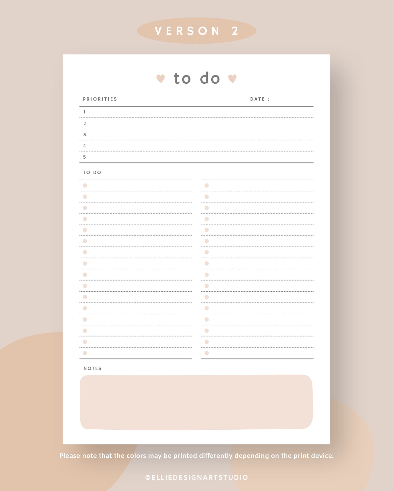 To Do List Template | to Do Lists Printable | Simple to Do List Planner ...