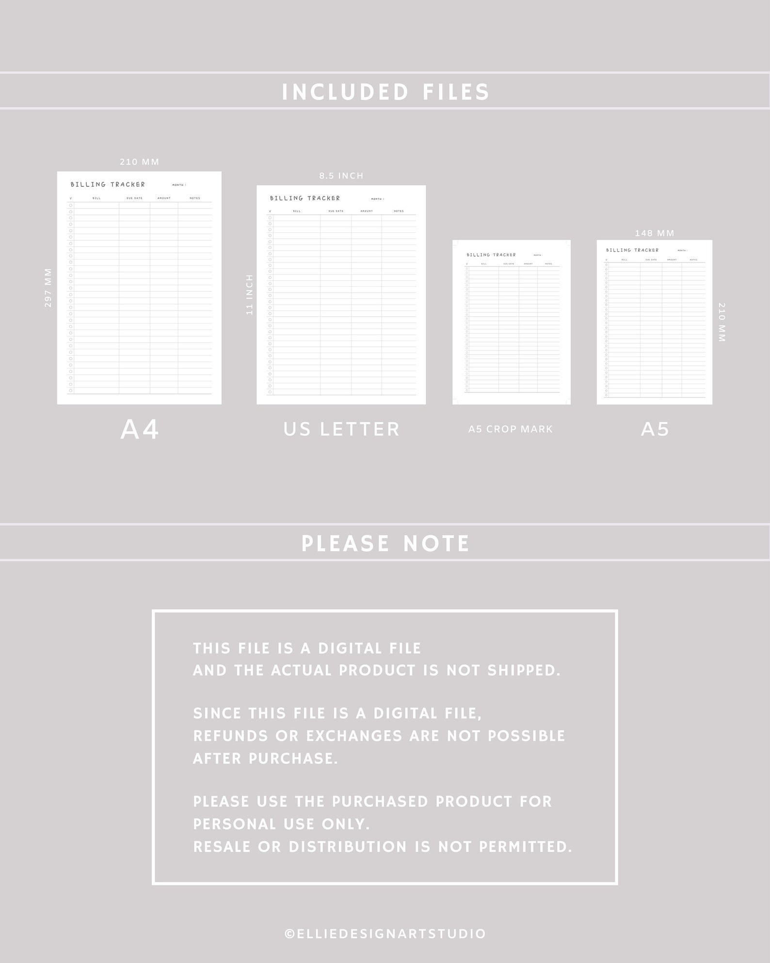 Editable Monthly Billing Tracker Bill Tracker Printable - Etsy