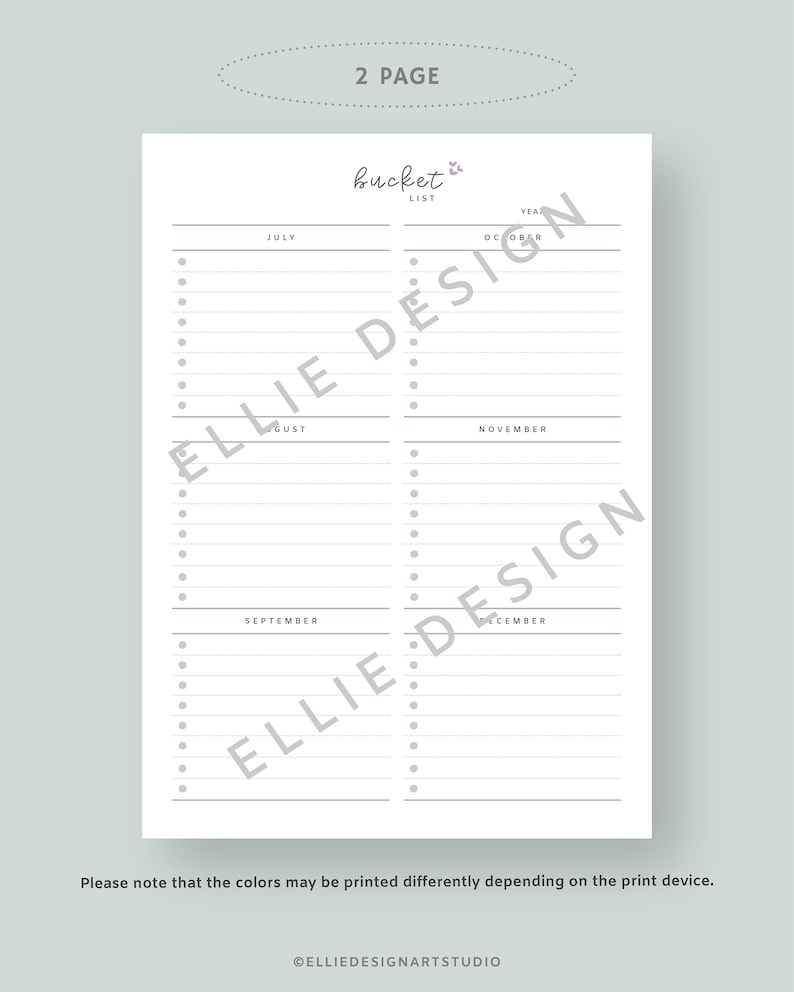 Digital Bucket List, iPad and Goodnotes, Bucket List Template, Life ...