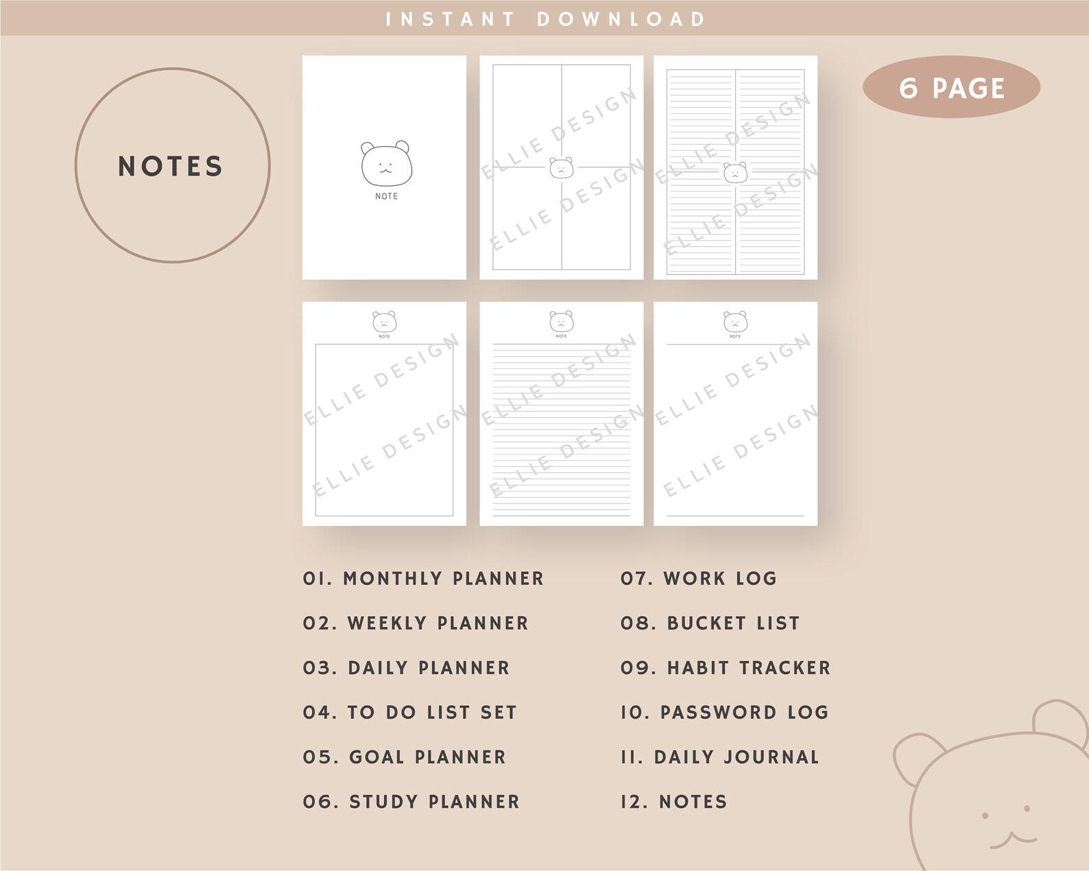 Planner Bundle Printable, Daily, Weekly, Monthly Planners, to Do List ...