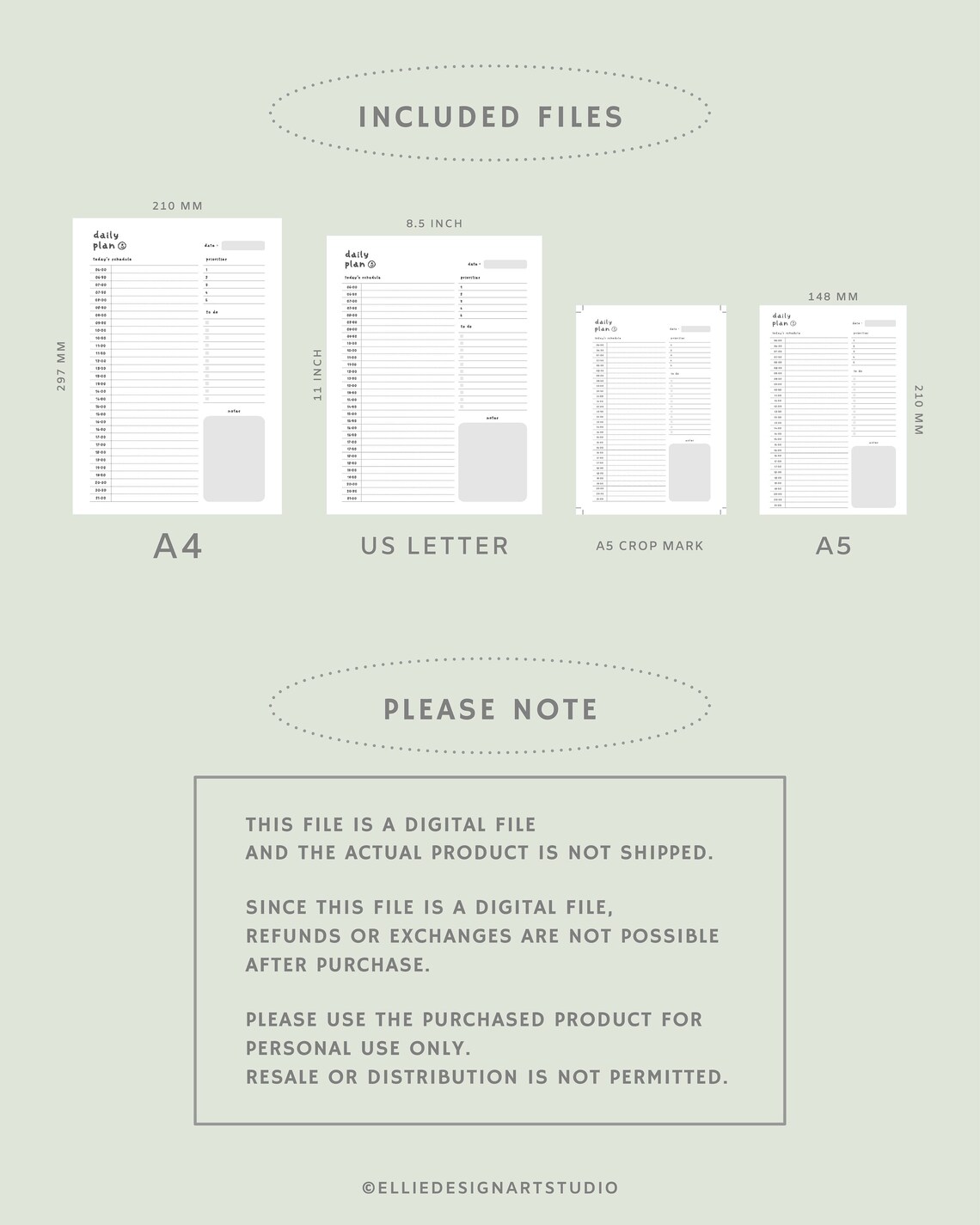 Editable Daily Planner Template Daily Task List Daily Planner Digital ...
