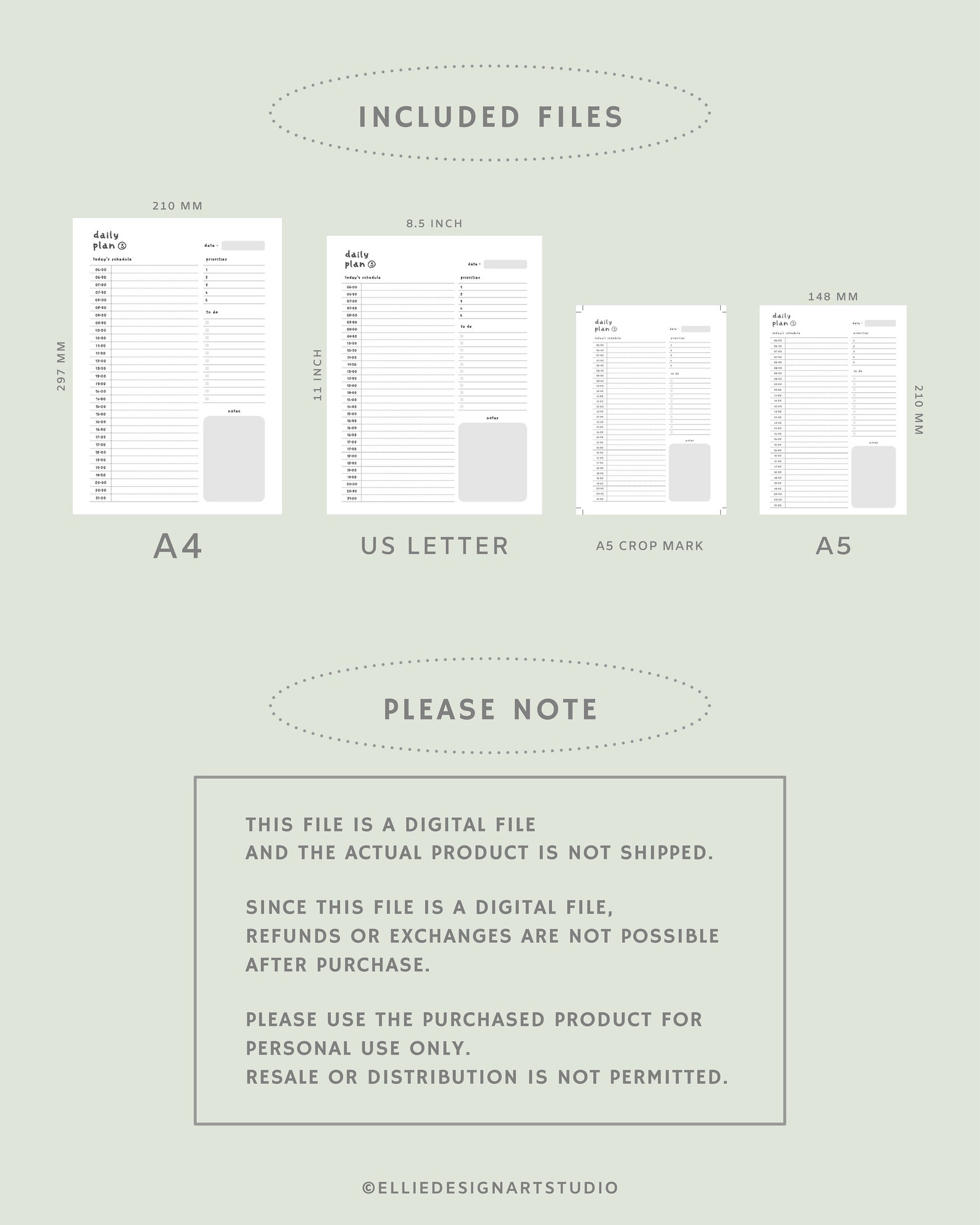 Editable Daily Planner Template | Daily Task List | Daily Planner ...